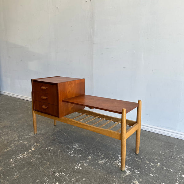 Danish Modern Arne Wahl "Spectrum", Teak Entry Way bench with Storage ...