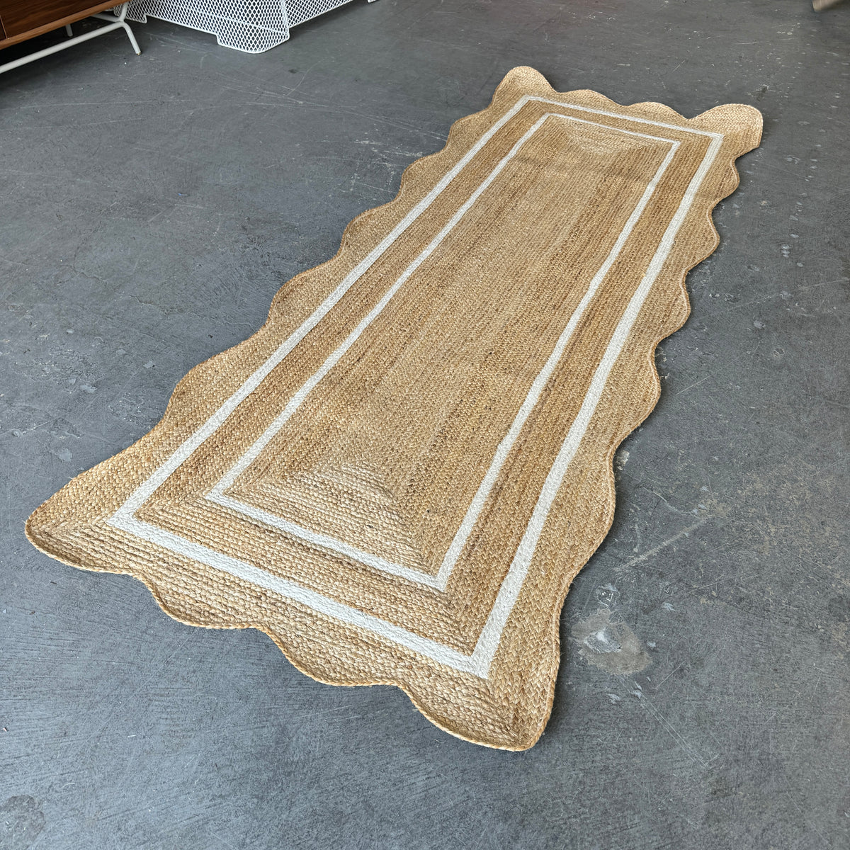 New! Serena and Lily Scallop Jute Runner 3.5X9 – enliven mart