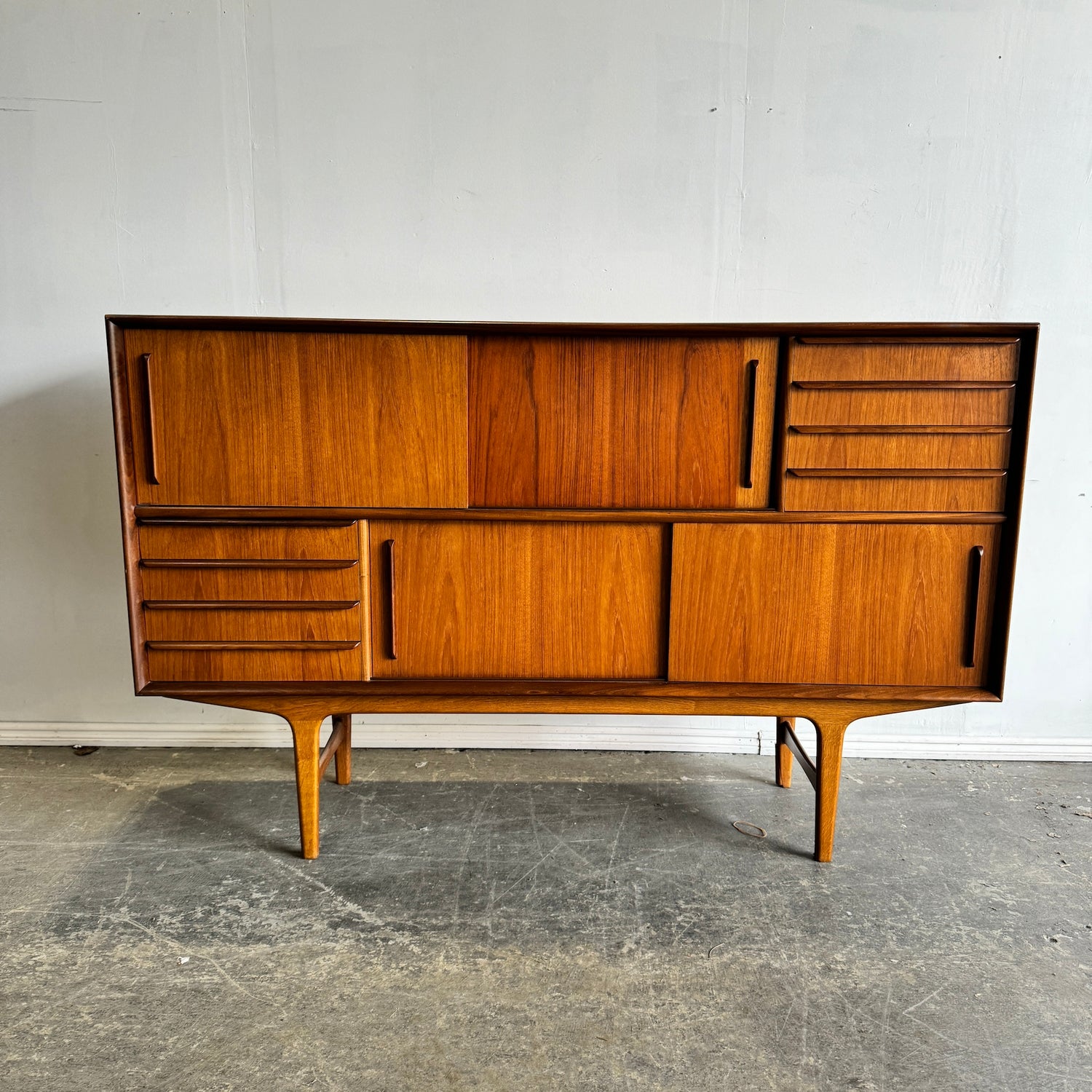 Danish Modern Teak Highboard Bar Cabinet – enliven mart