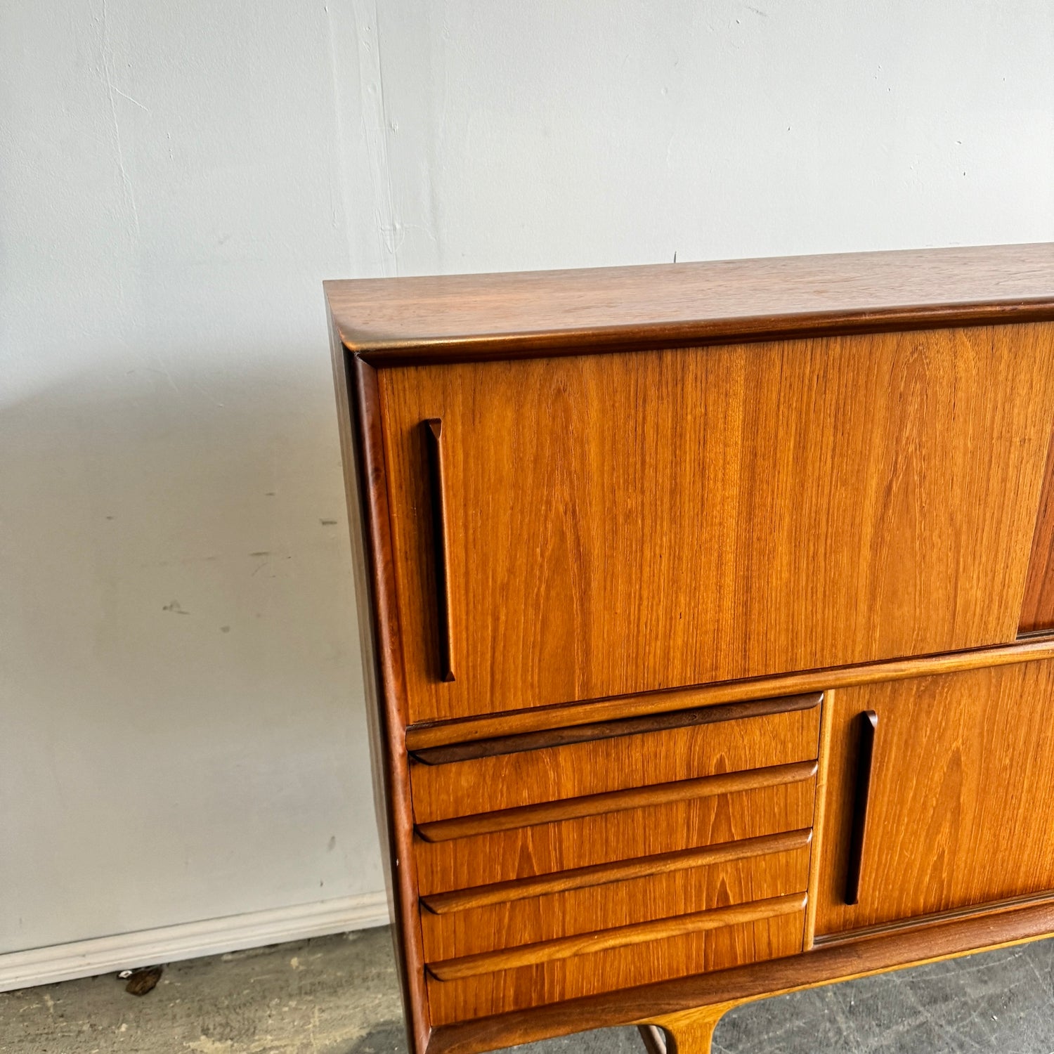 Danish Modern Teak Highboard Bar Cabinet – enliven mart