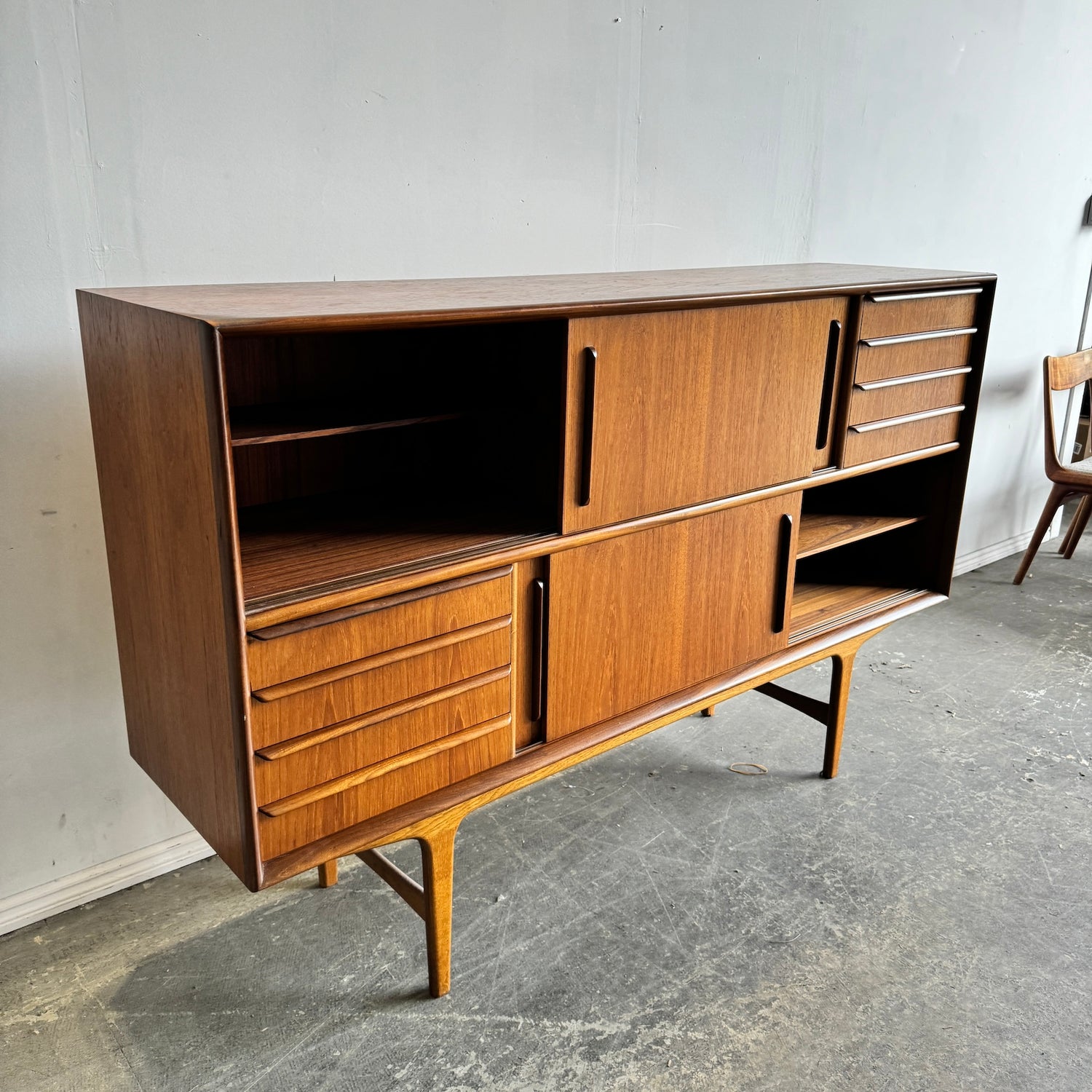 Danish Modern Teak Highboard Bar Cabinet – enliven mart