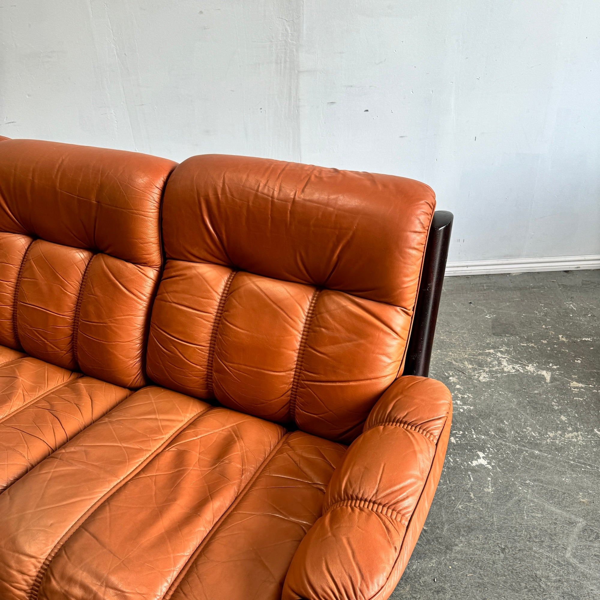 Vintage Swedish Ekornes Stressless three seater Sofa 1970s enliven mart