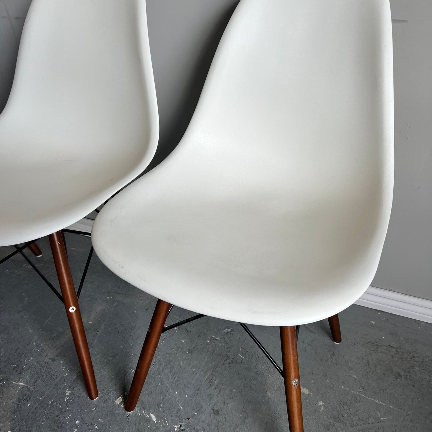 Authentic Herman Miller set of 4 Eames plastic molded chairs – enliven mart