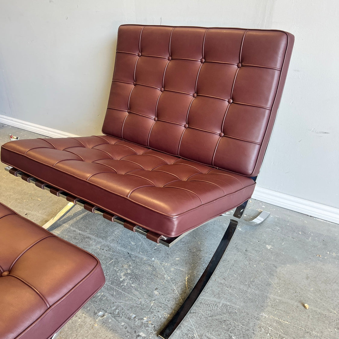 Authentic! Knoll Mies Van Der Rohe iconic Barcelona chair and Ottoman ...