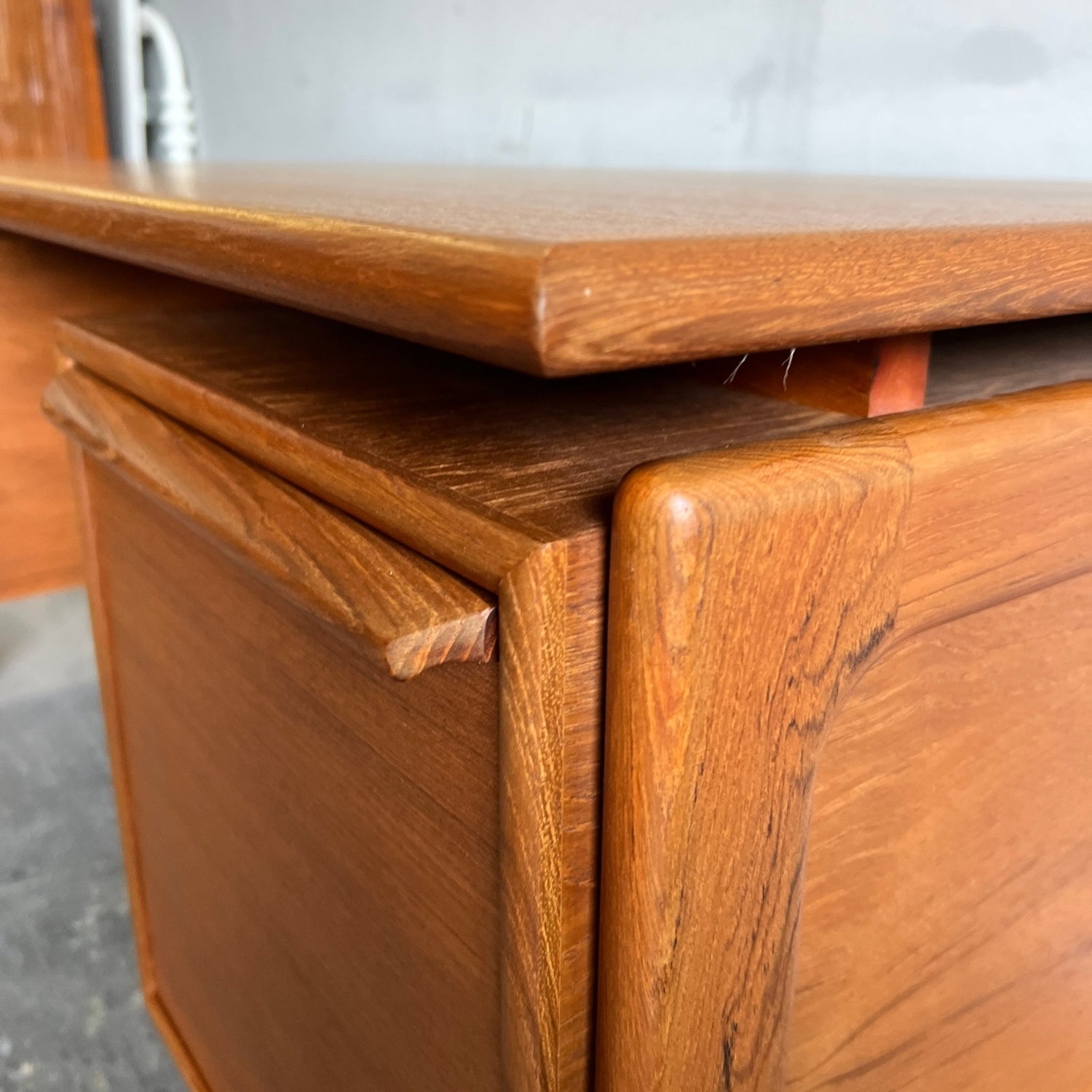 Danish MCM G.V. Gasvig Floating Drawer Teak Writing Desk – enliven mart